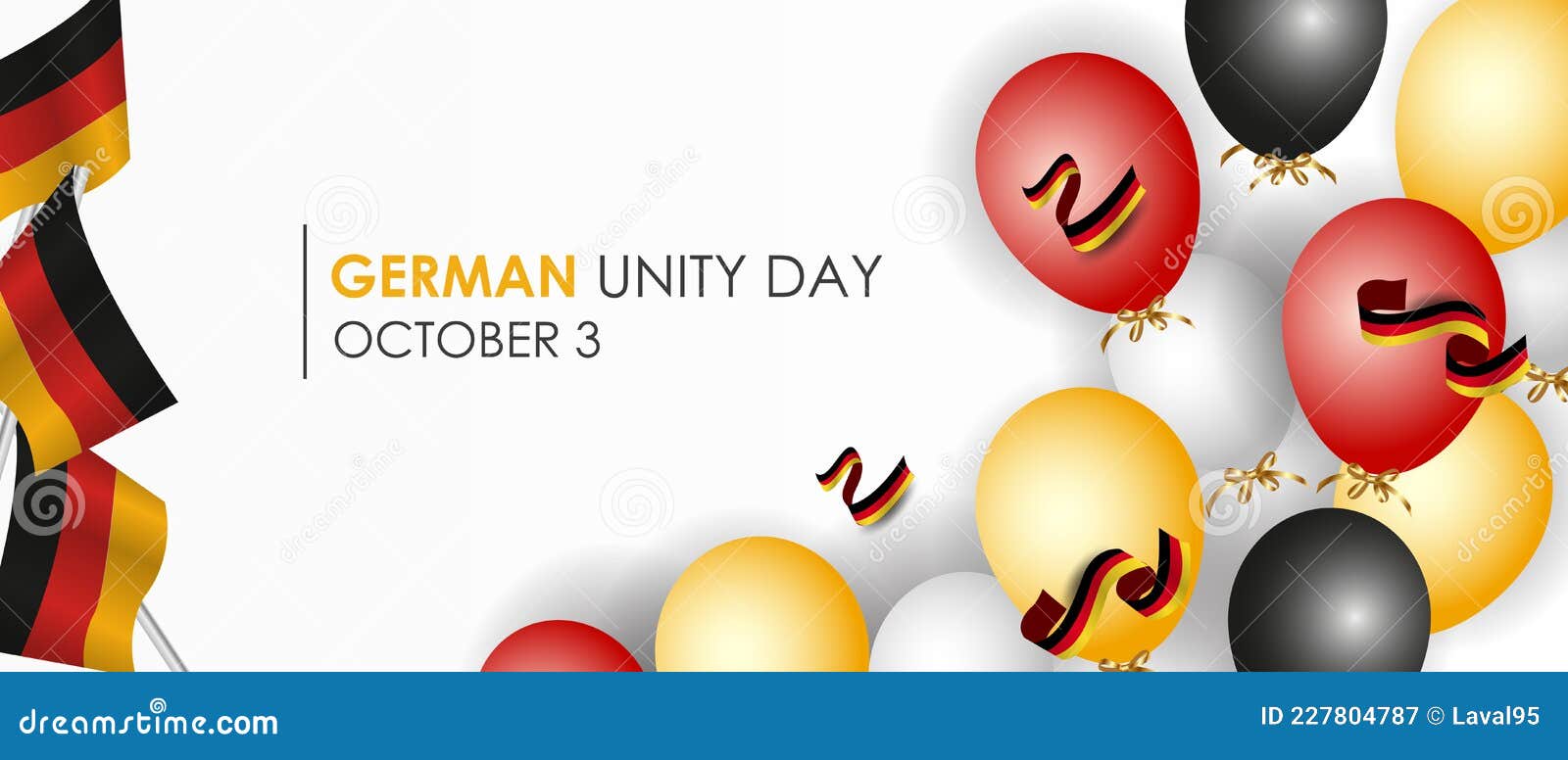October 3rd. Flag for the Day of German Unity of Germany. Balls ...