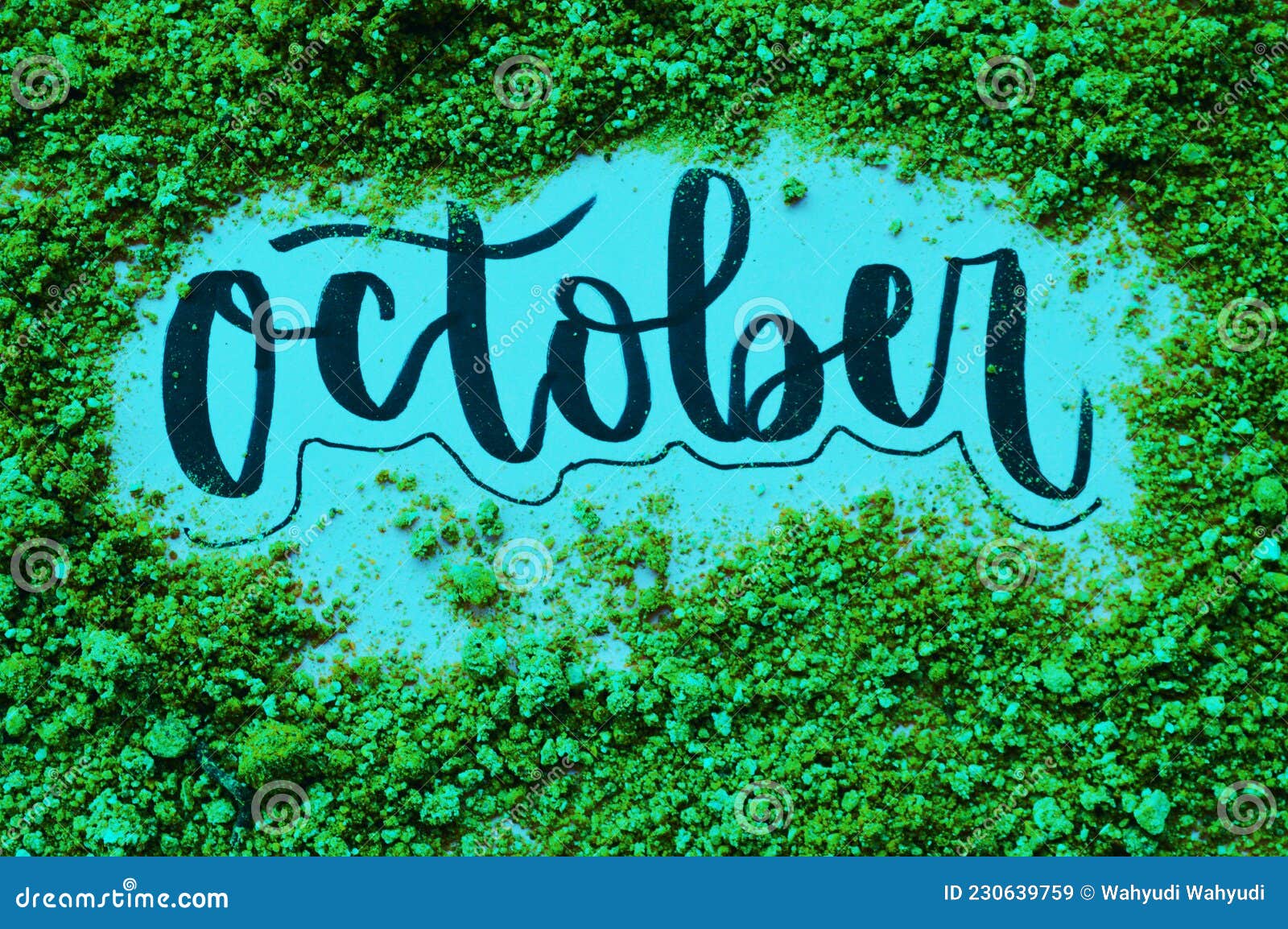 October S New Green Line with Sand Stock Photography Stock Image ...