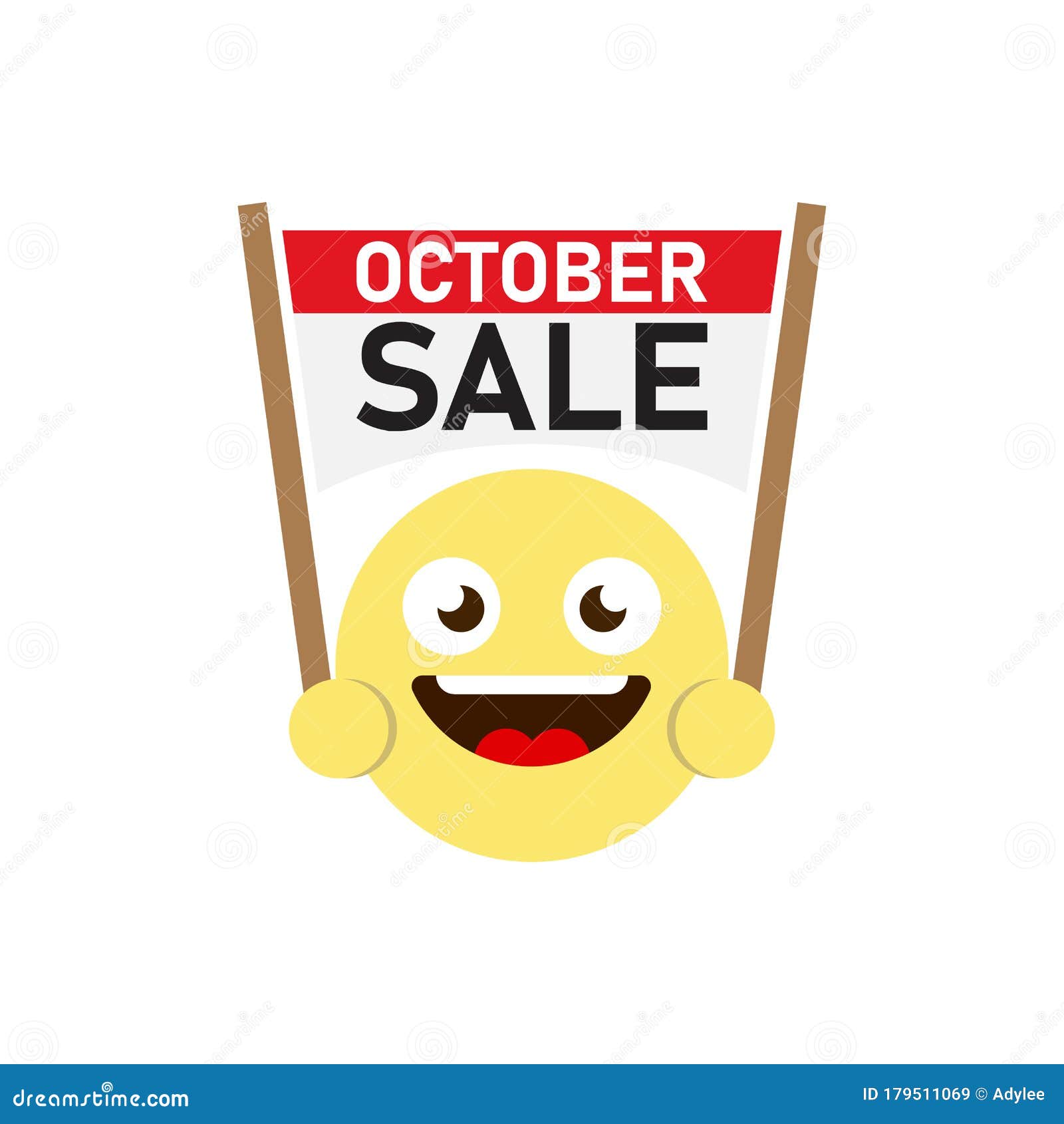 October Sale Vector Icon Symbol Isolated on White Background Stock ...