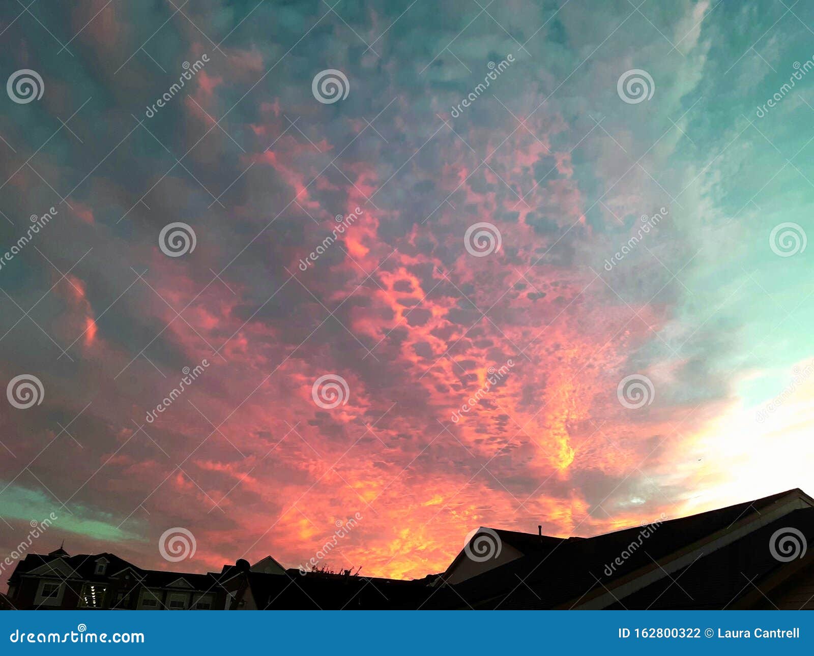 October sky stock photo. Image of colorful, sunset, october - 162800322
