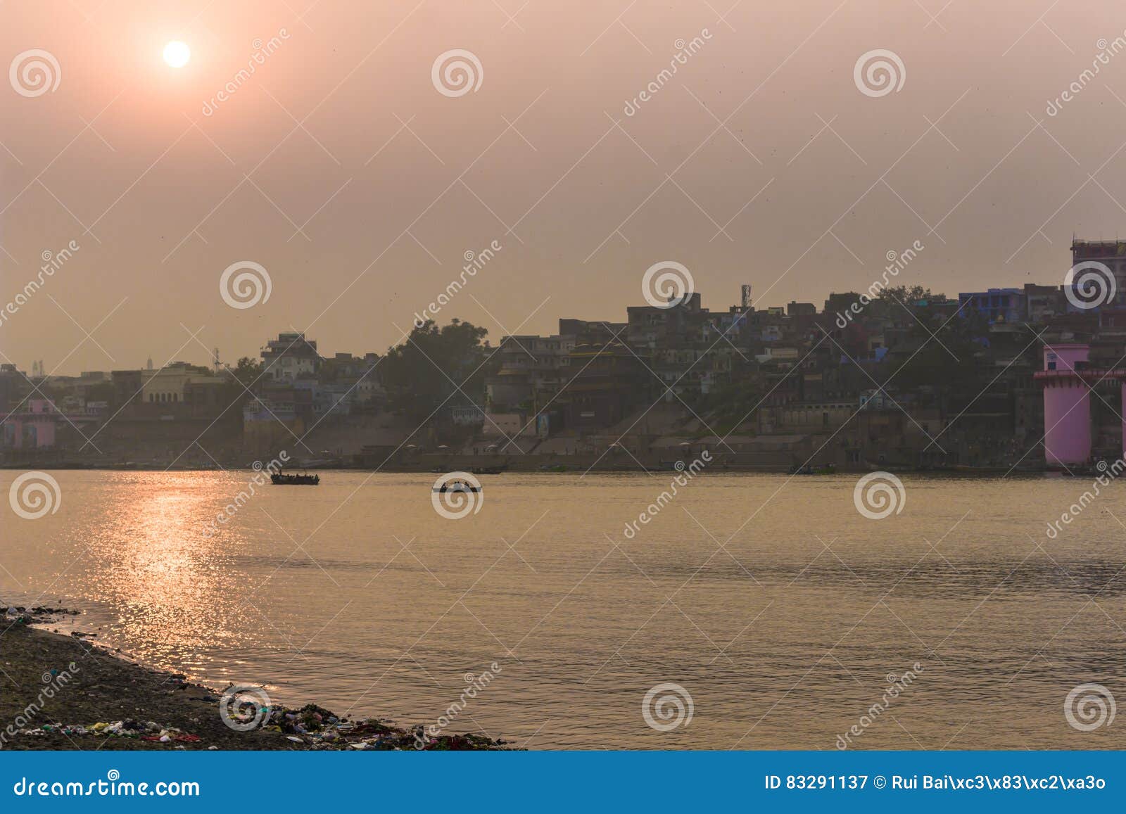 October 31, 2014: Sunset in Varanasi, India Editorial Photography ...