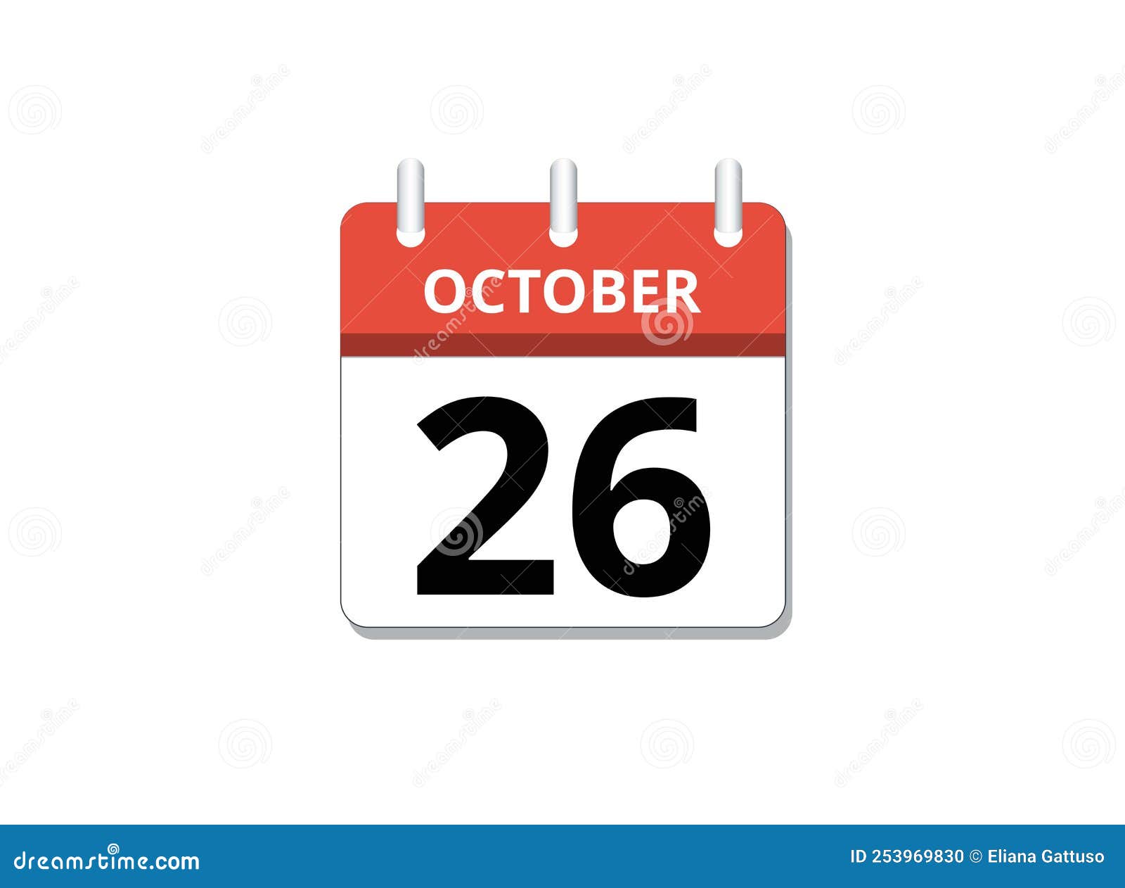 October 26th. Day 26 Of Month,Simple Calendar Icon On White Background ...