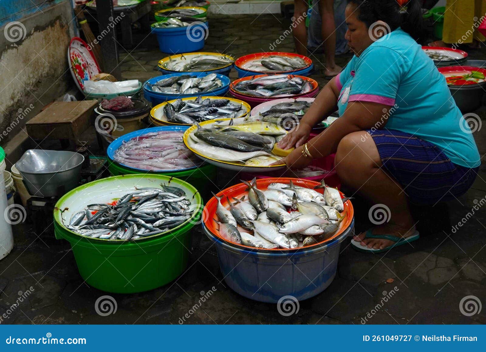 October 28 2022 Market Selling Fish, Banyuwangi, East Java, Indonesia ...