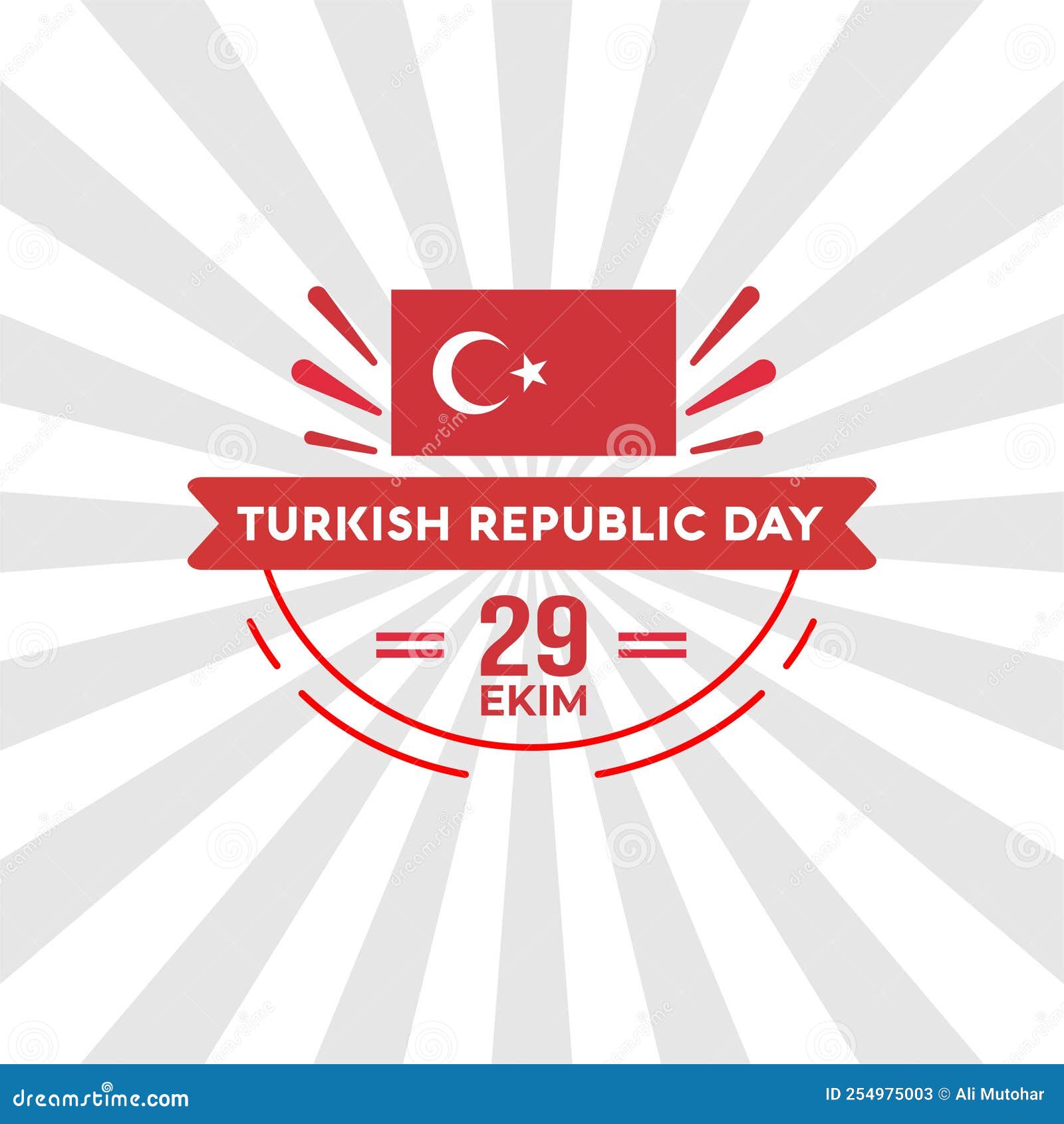 29 October Turkey Day 29 Ekim Turkish Republic Day Stock Illustration ...