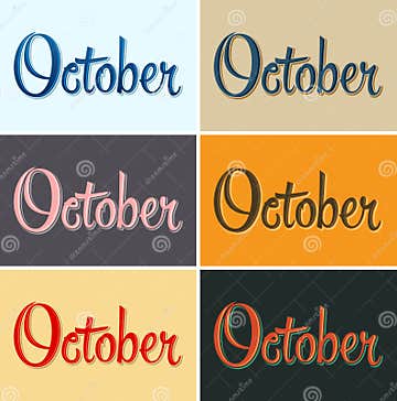 October vector sign stock vector. Illustration of frames - 34327997