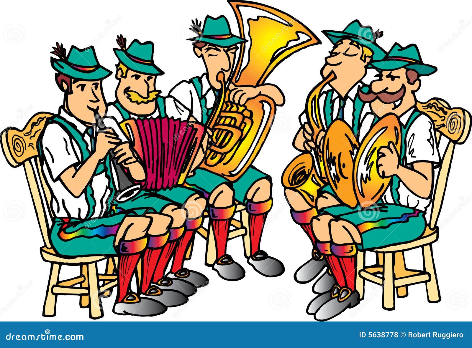 Octoberfest Band stock vector. Illustration of wurst, saxophone - 5638778
