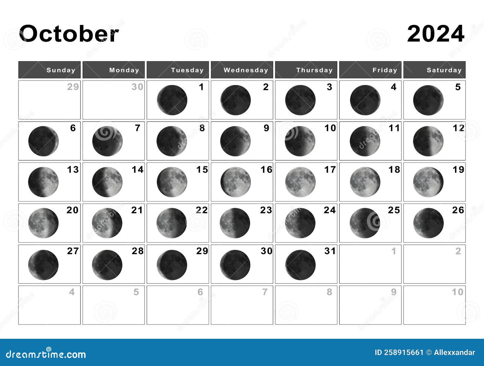 Octobre 2024 Lunaire Calendrier Lunaire Cycles Lune Illustration Stock ... Octobre 2024 Lunaire Calendrier Lunaire Cycles Lune Illustration Stock ...
