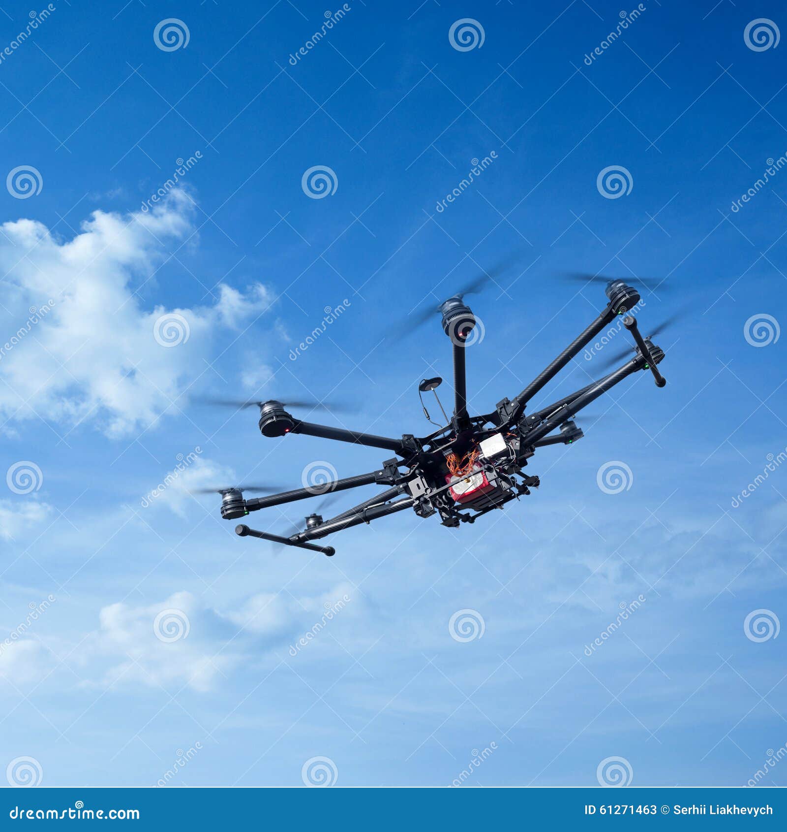 Octocopter, copter, drone stock image. Image of watching - 61271463