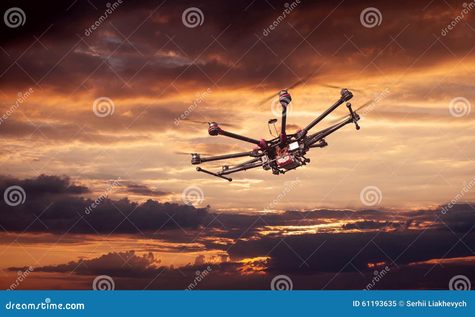 Octocopter, copter, drone stock image. Image of control - 61193635