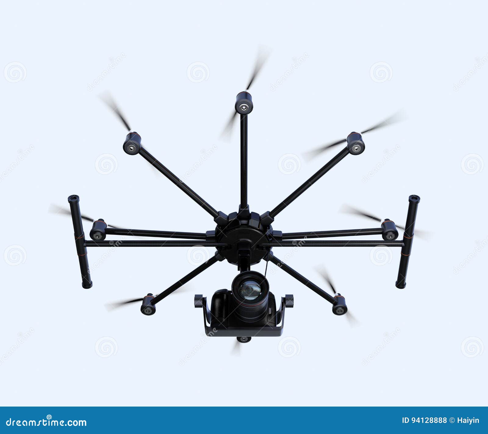 Octocopter Flying in the Sky Stock Illustration - Illustration of dslr ...