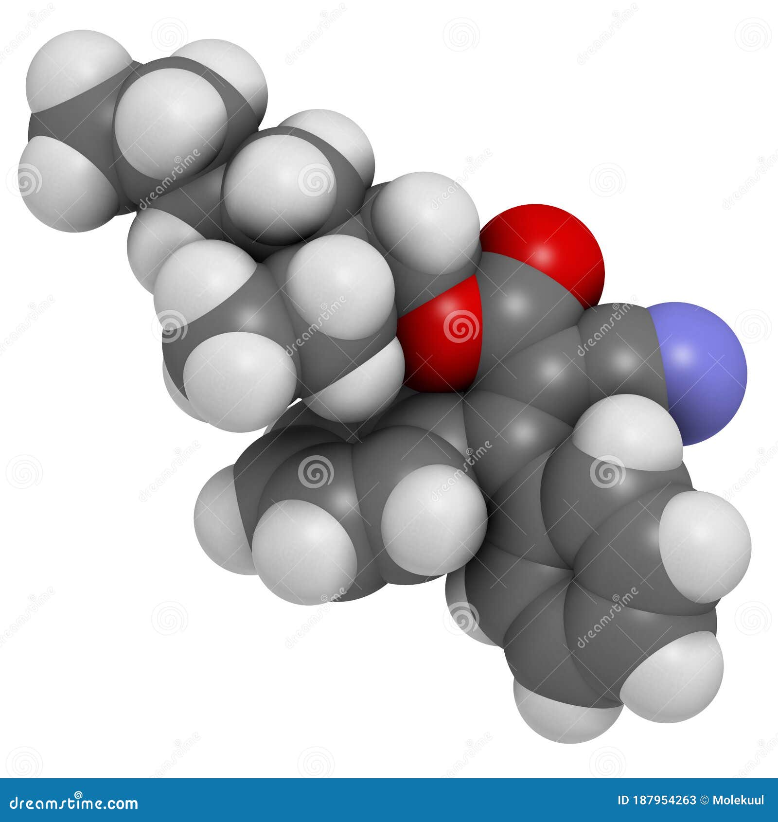 Octocrylene Sunscreen Molecule. Stock Illustration - Illustration of ...