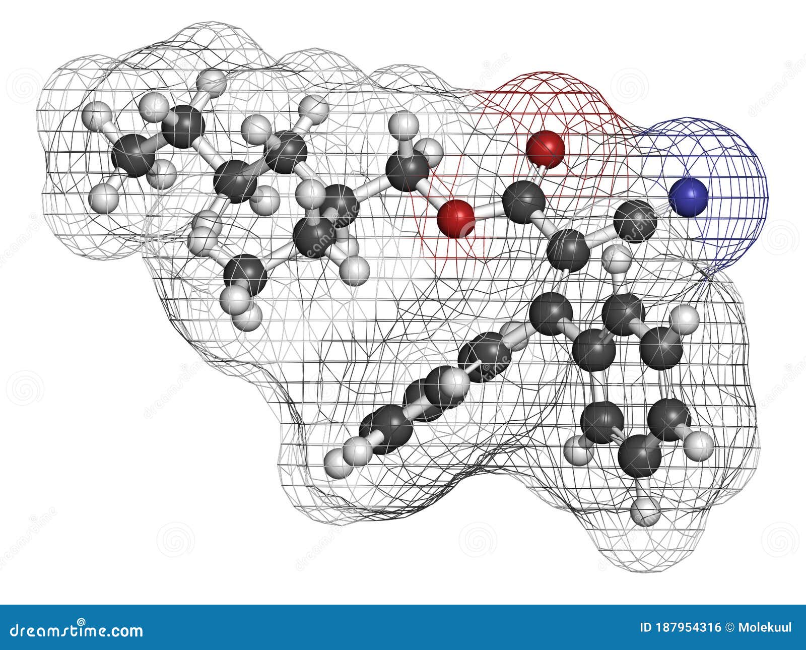 Octocrylene Sunscreen Molecule. Stock Illustration - Illustration of ...