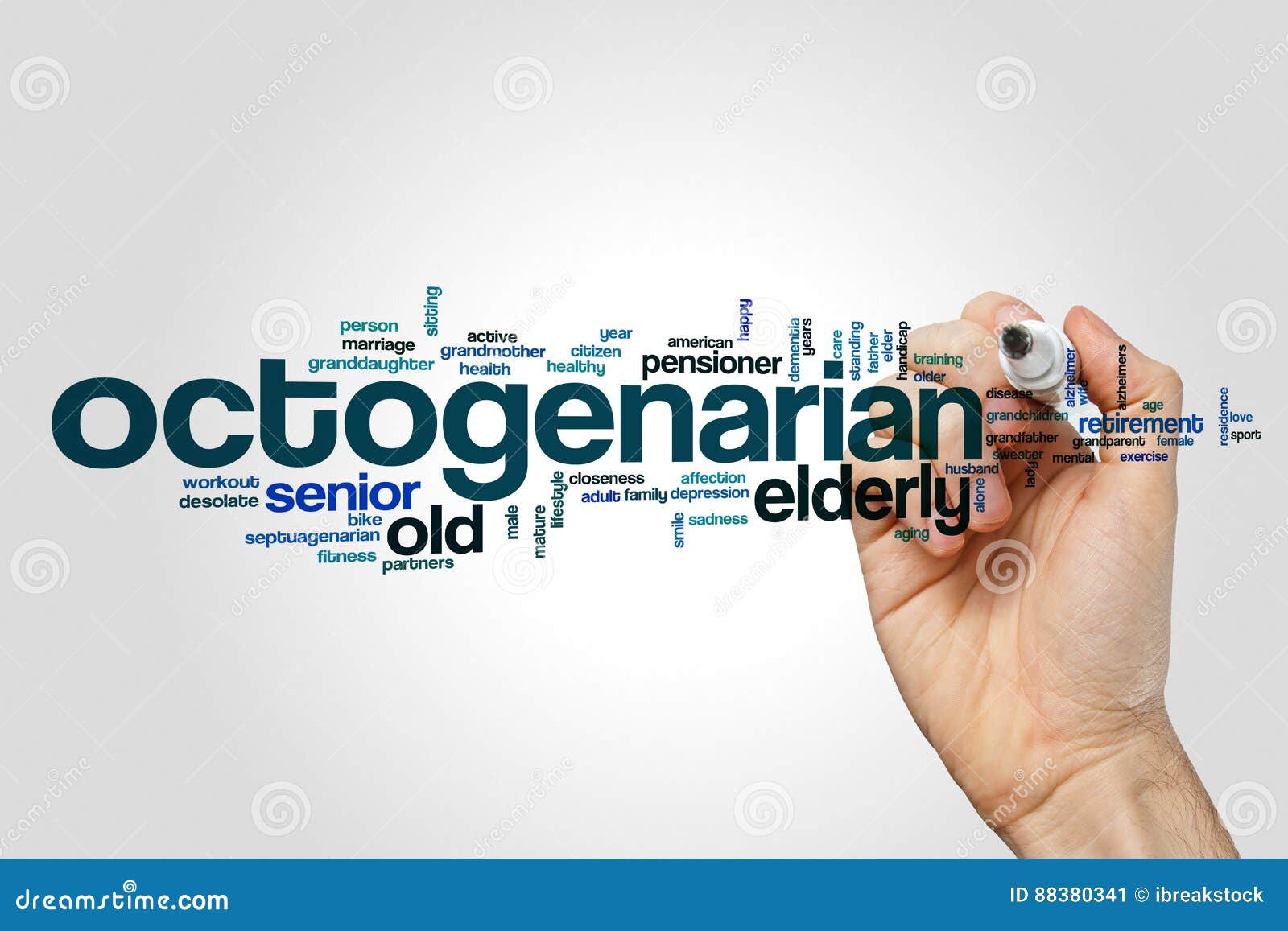 Octogenarian word cloud stock image. Image of grandfather - 88380341