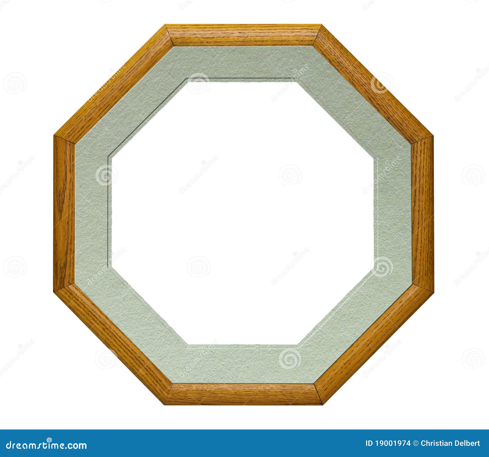 Octogonal Wood Picture Frame Stock Photo - Image of frame, wall: 19001974