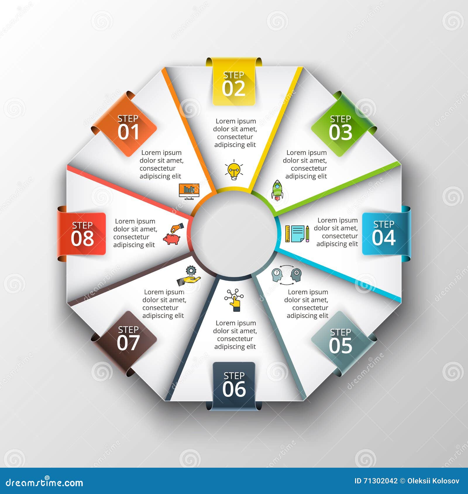 Octogone De Vecteur Infographic Illustration Stock - Illustration du ...