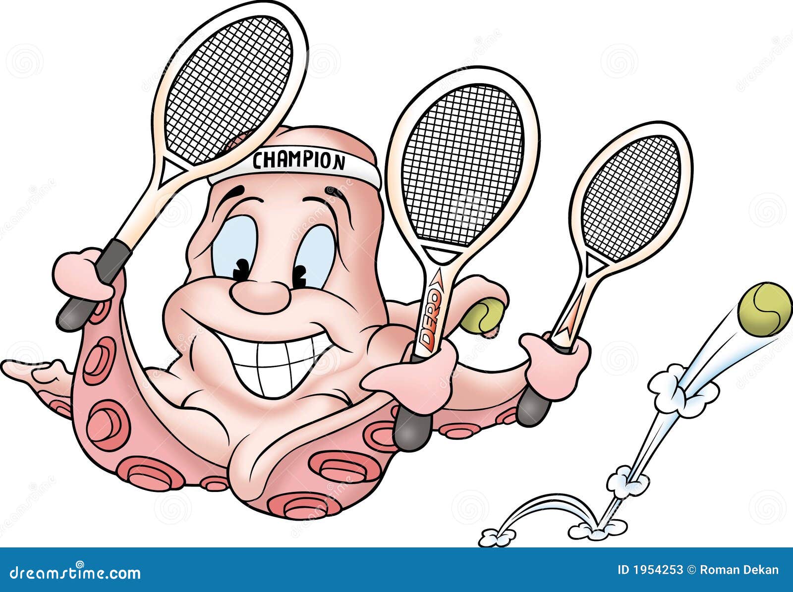 Octopus 08 tenis stock illustration. Illustration of aquatic - 1954253