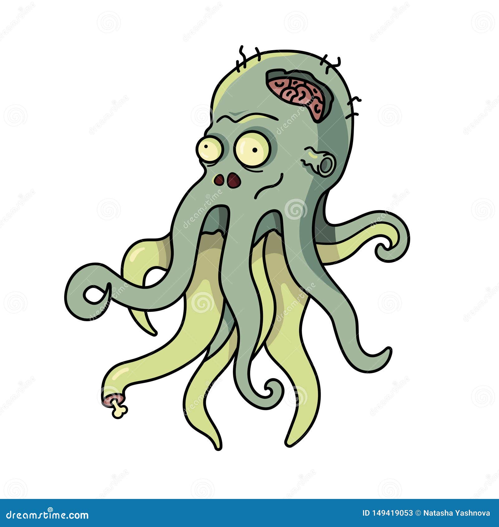 Octopus for halloween stock vector. Illustration of mollusk - 149419053