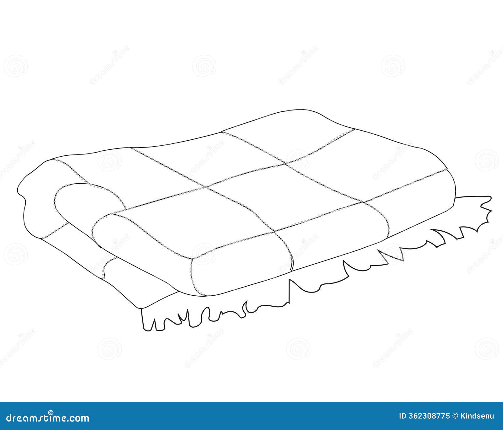 Quilt Line Drawing Vector Illustration Stock Illustration ...