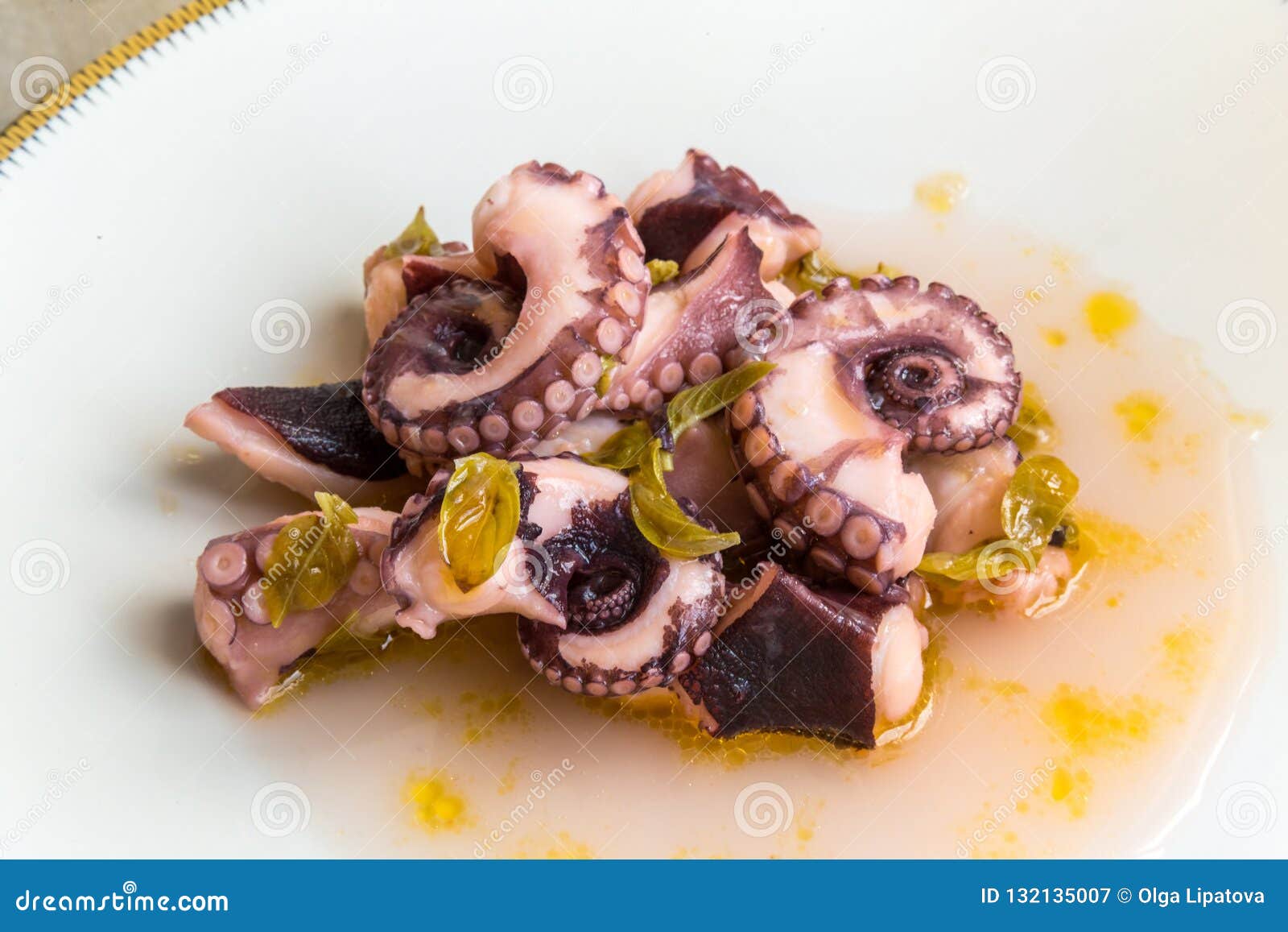 Octopus appetizer stock image. Image of delicious, antipasto - 132135007