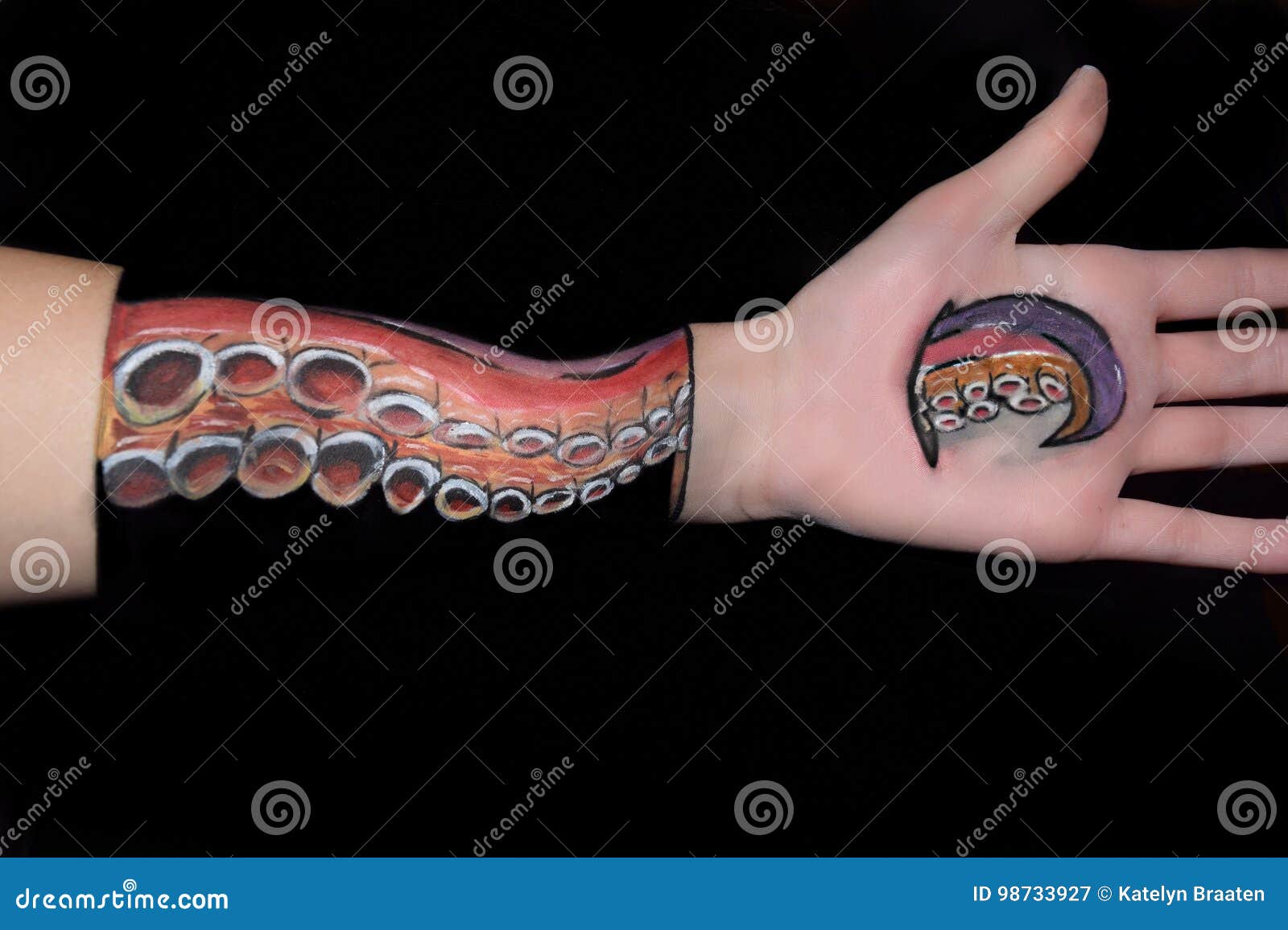 Octopus arm stock image. Image of tentacles, illusion - 98733927
