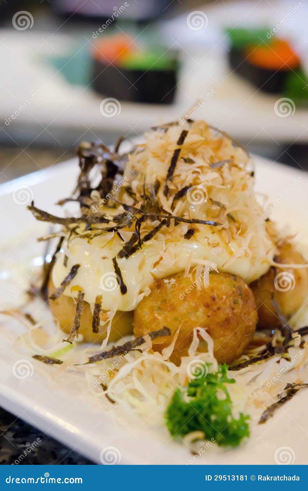Octopus balls stock image. Image of plate, meal, seafood - 29513181