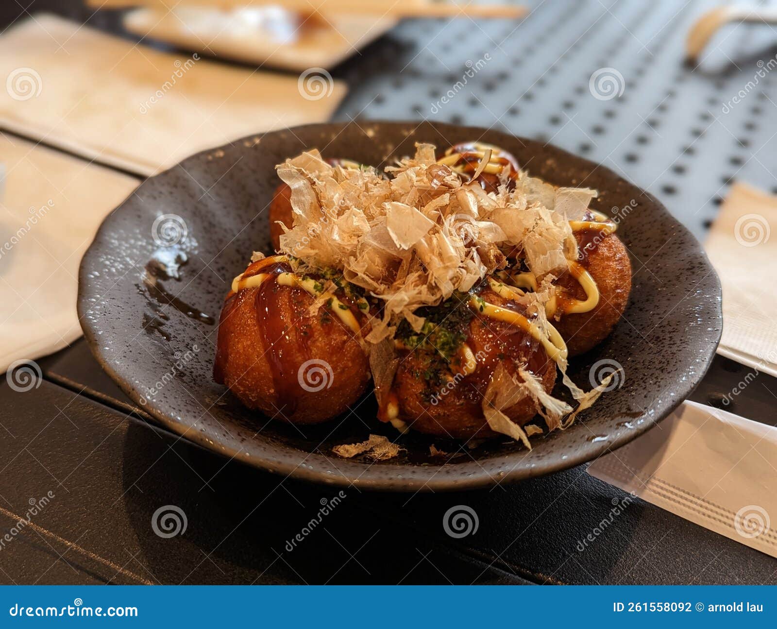Octopus Balls Japanese Fried Stock Photo - Image of breakfast, food ...