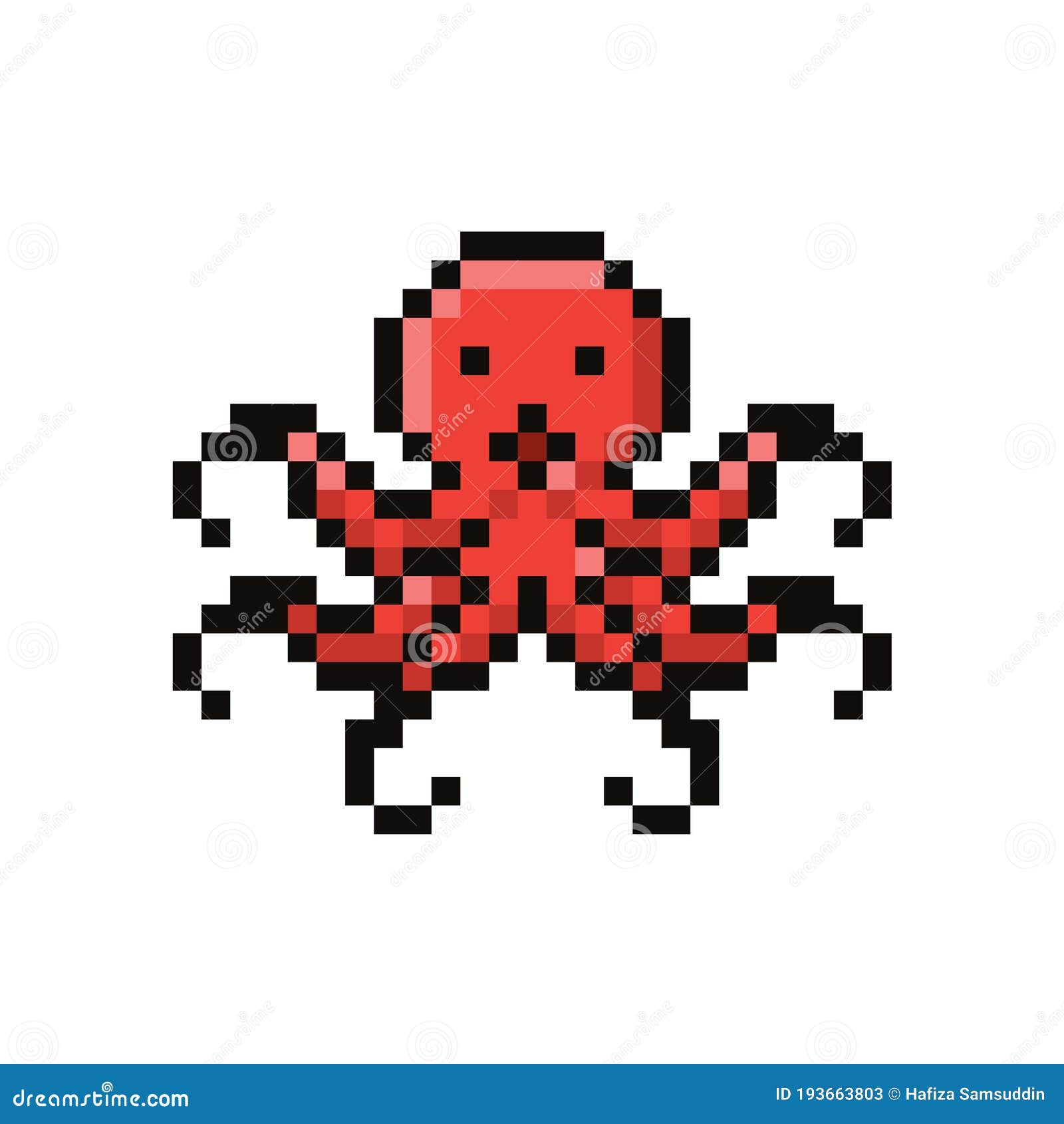 Octopus 8-bit Vector Illustration. Vector Illustration Decorative ...