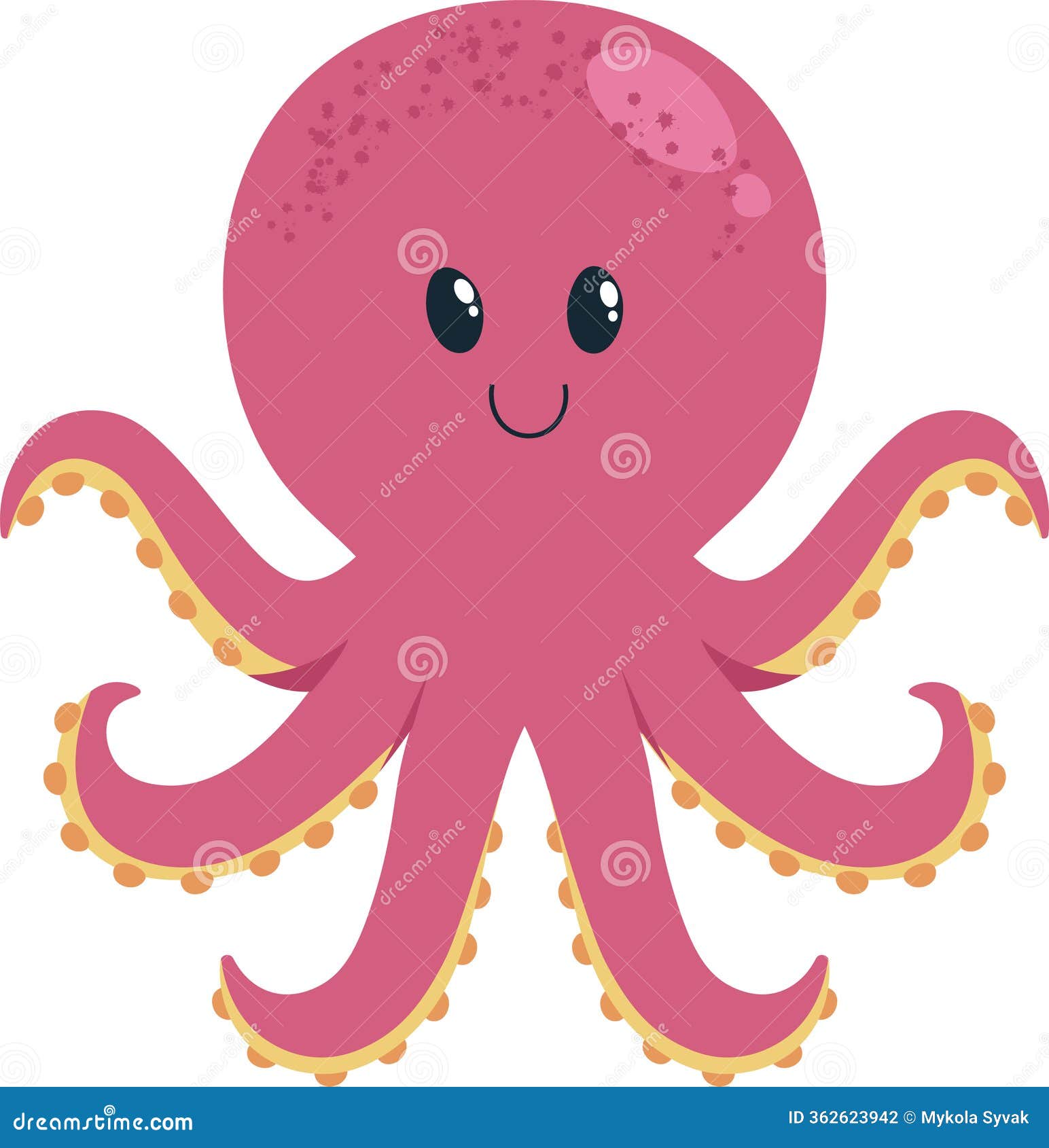 Octopus Cartoon Character stock vector. Illustration of aquatic - 362623942