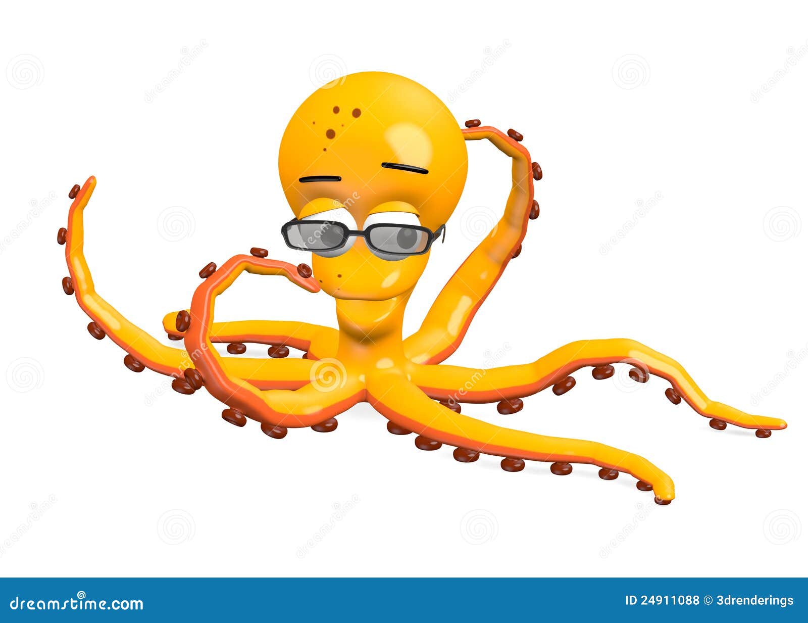 Octopus Character With Hat Royalty-Free Stock Photo | CartoonDealer.com ...