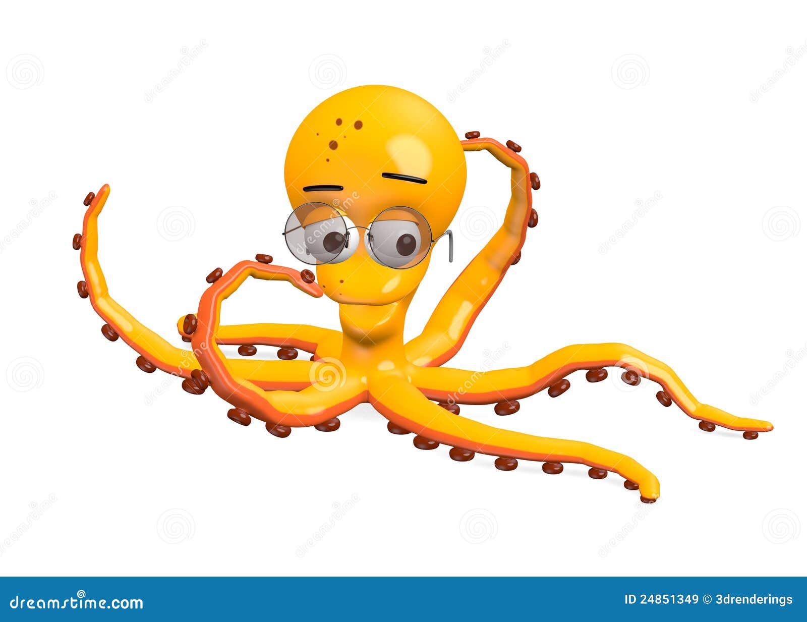 Octopus Character With Hat Royalty-Free Stock Photo | CartoonDealer.com ...