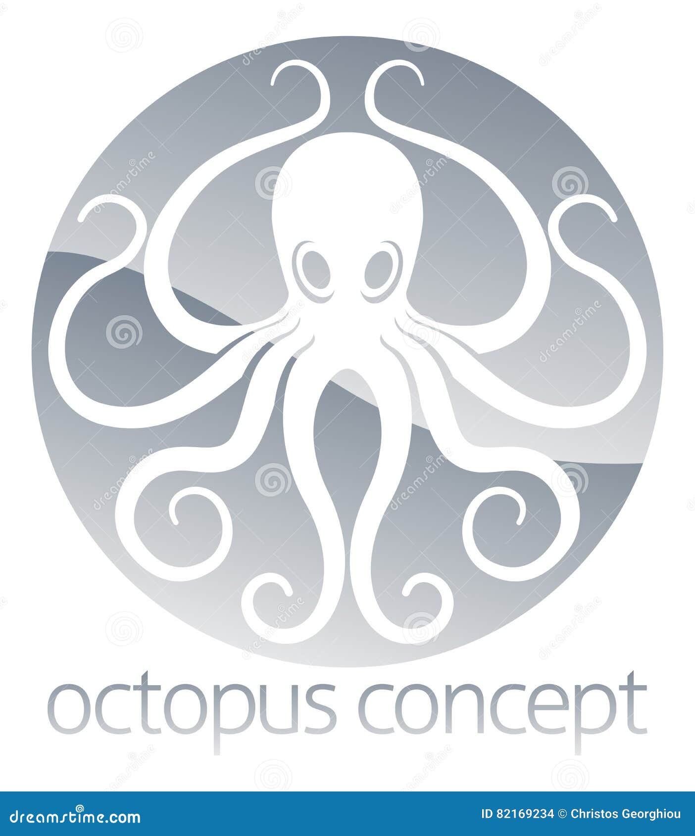 Octopus Circle Concept Design Stock Vector - Illustration of tatoo ...