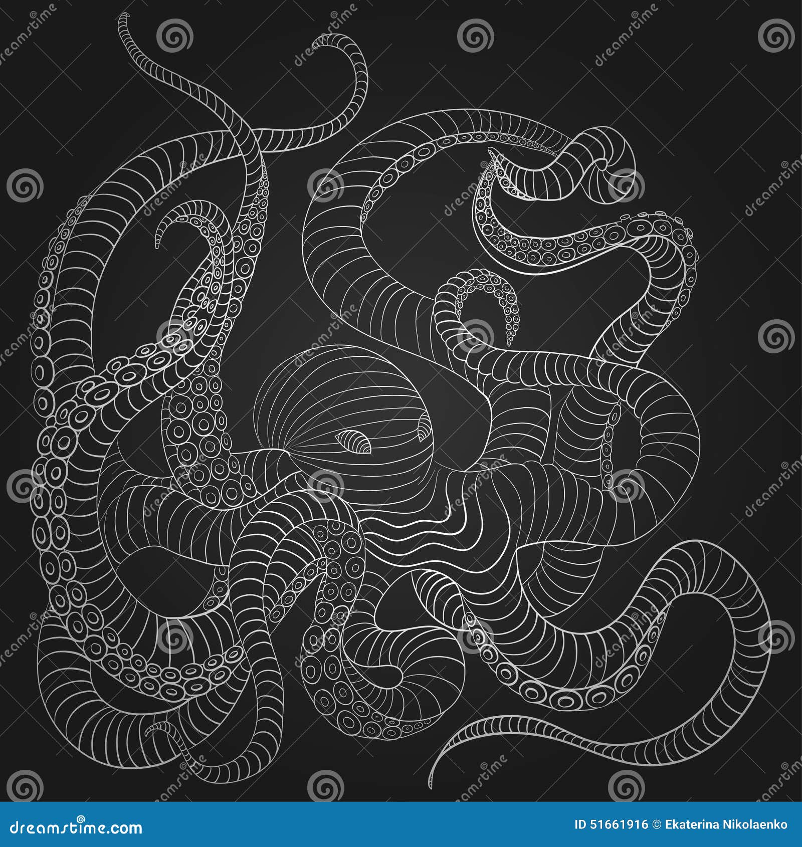 Octopus Curled Stock Illustrations – 26 Octopus Curled Stock ...