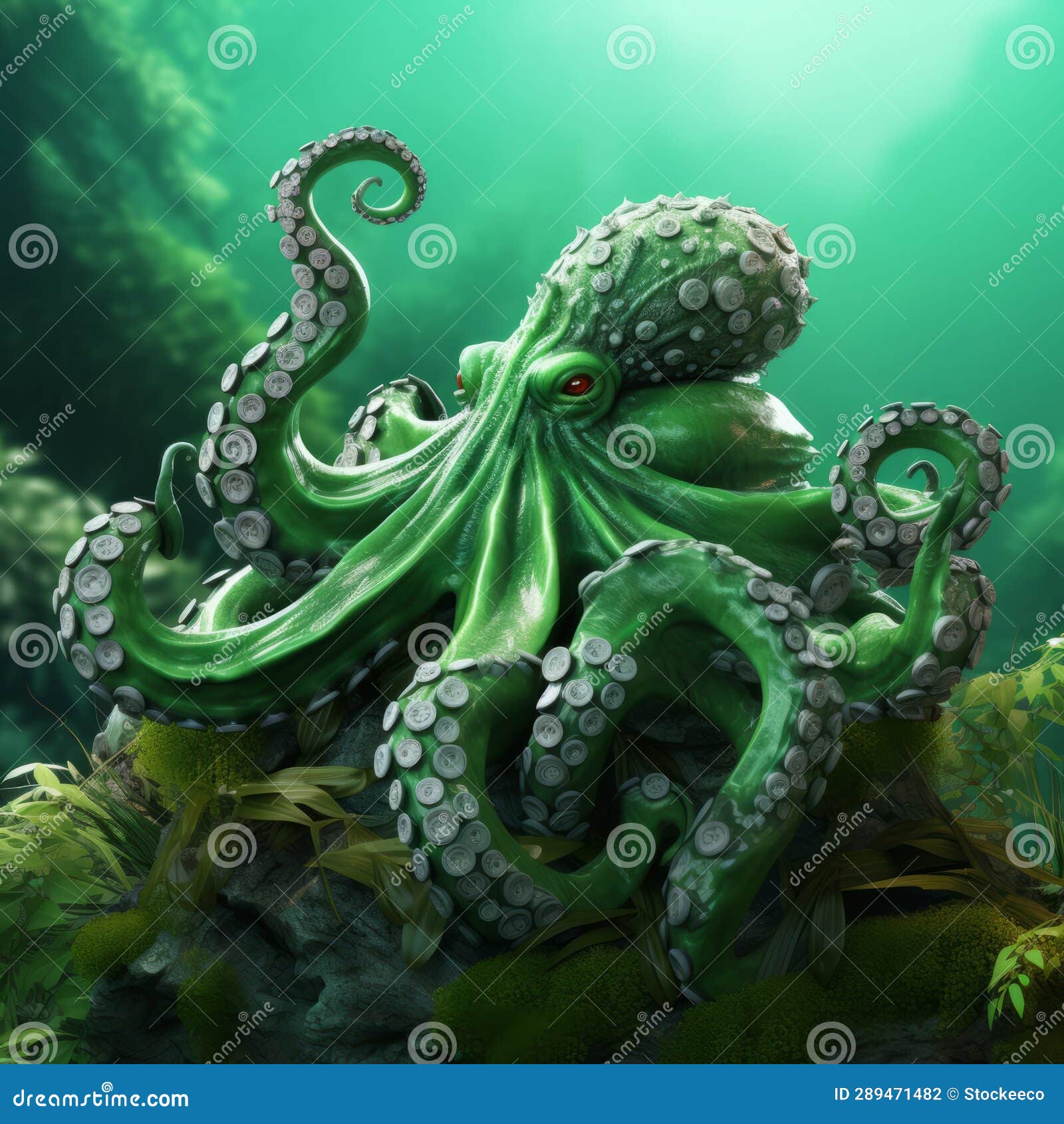 Hyperrealistic Octopus 3d Render With Stunning Details Stock Photo ...