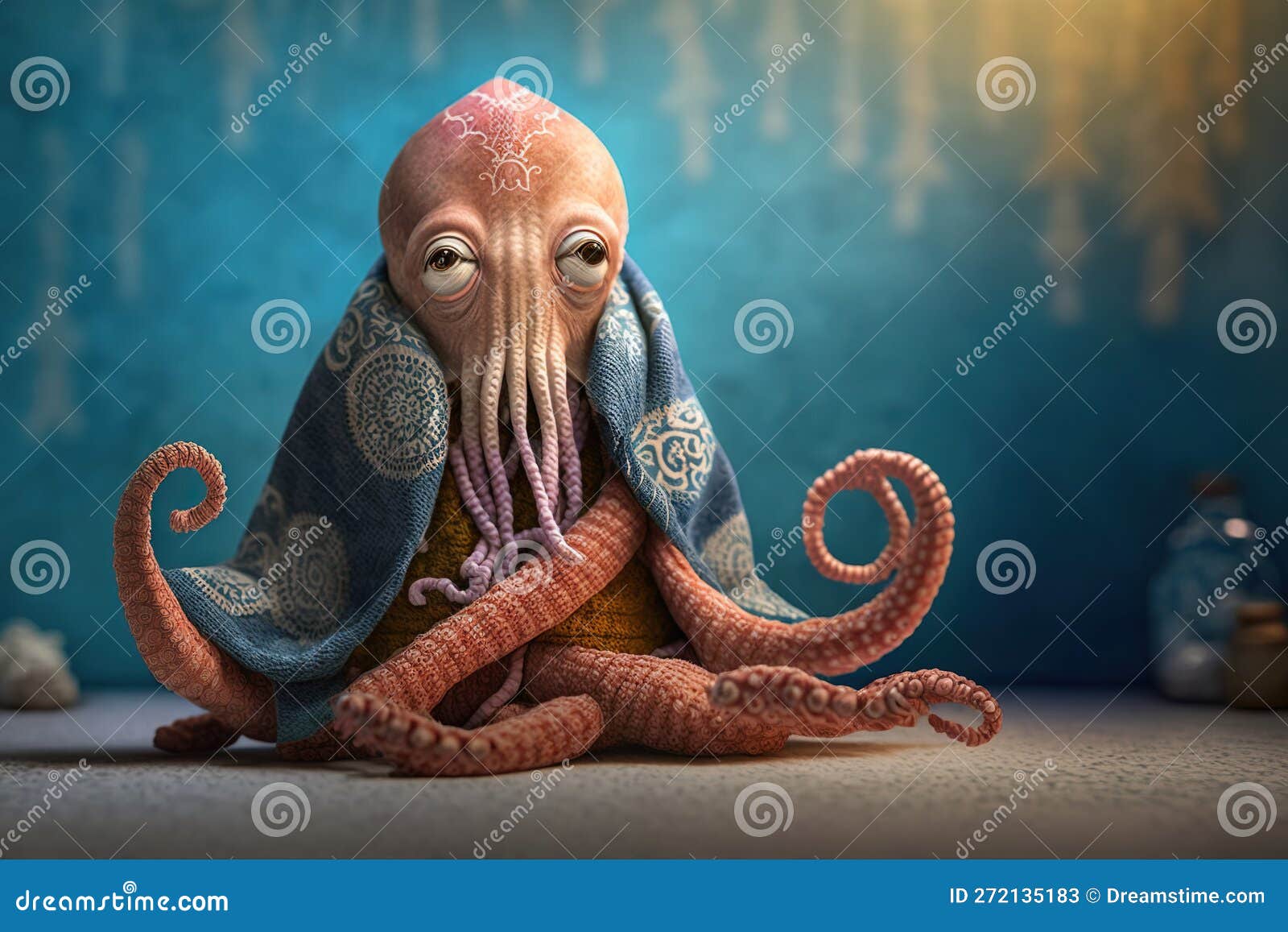 Octopus Doing Yoga Created with Generative AI Technology Stock ...