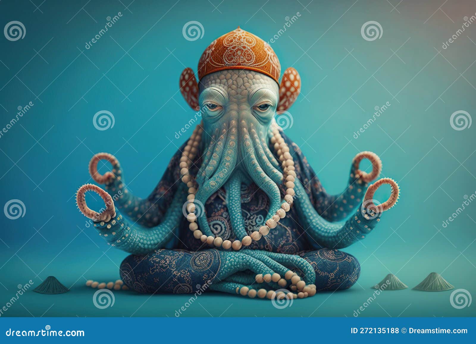 Octopus Doing Yoga Created with Generative AI Technology Stock ...