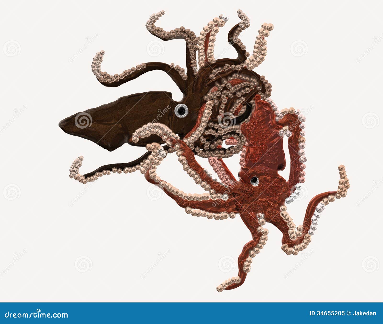 Octopus escaping stock image. Image of ocean, mollusk - 34655205