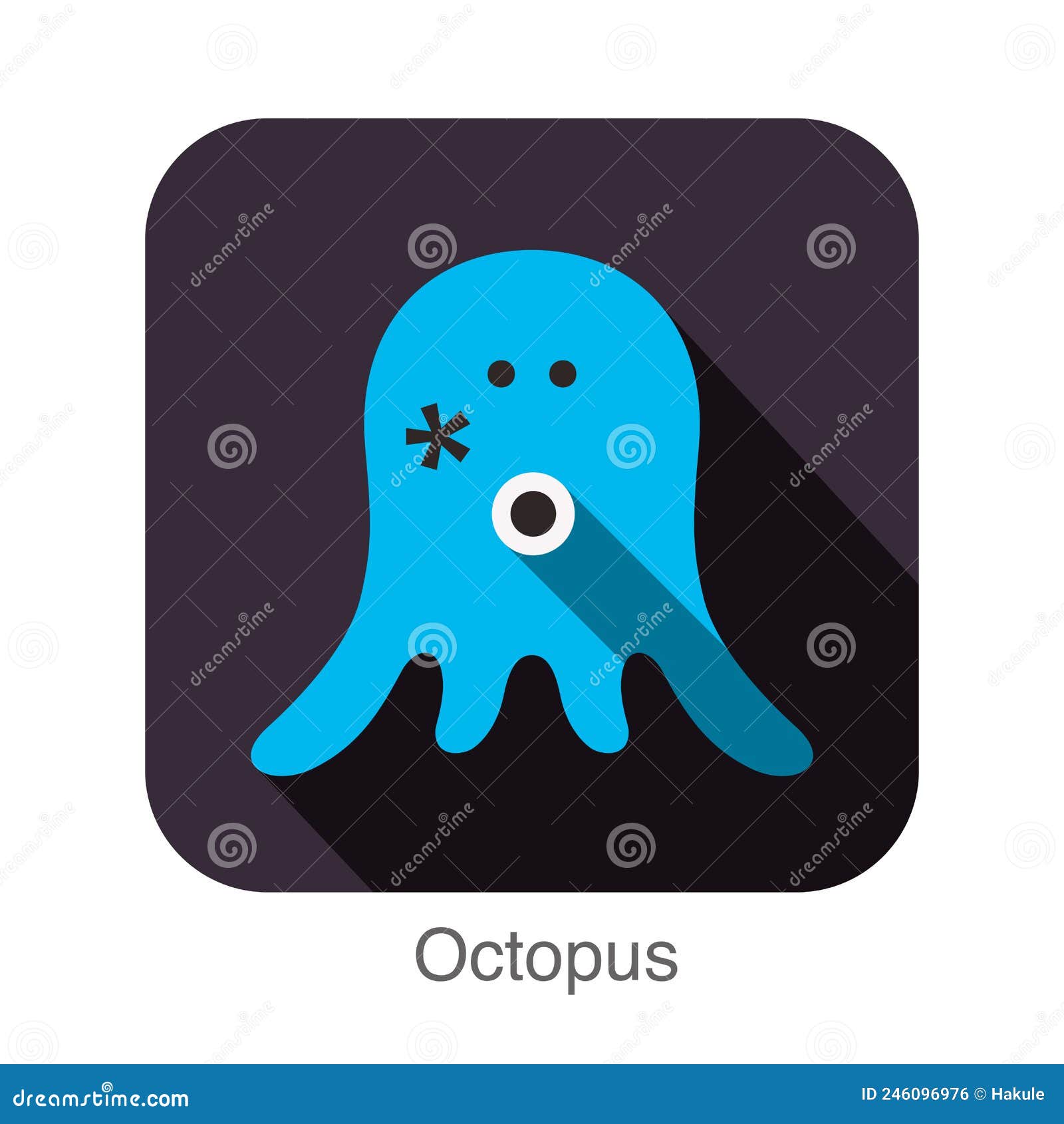 Octopus Face Sponge Cake: Detailed Character Design In Comic Cartoon ...