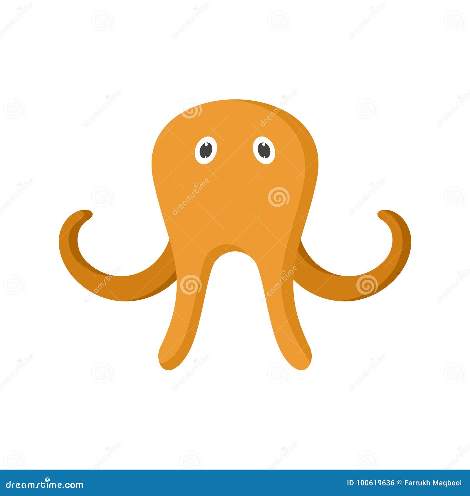 Octopus Face stock vector. Illustration of wild, pink - 100619636