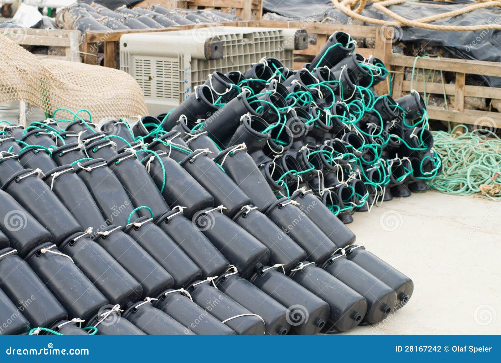 Octopus fishing traps stock photo. Image of industrial - 28167242