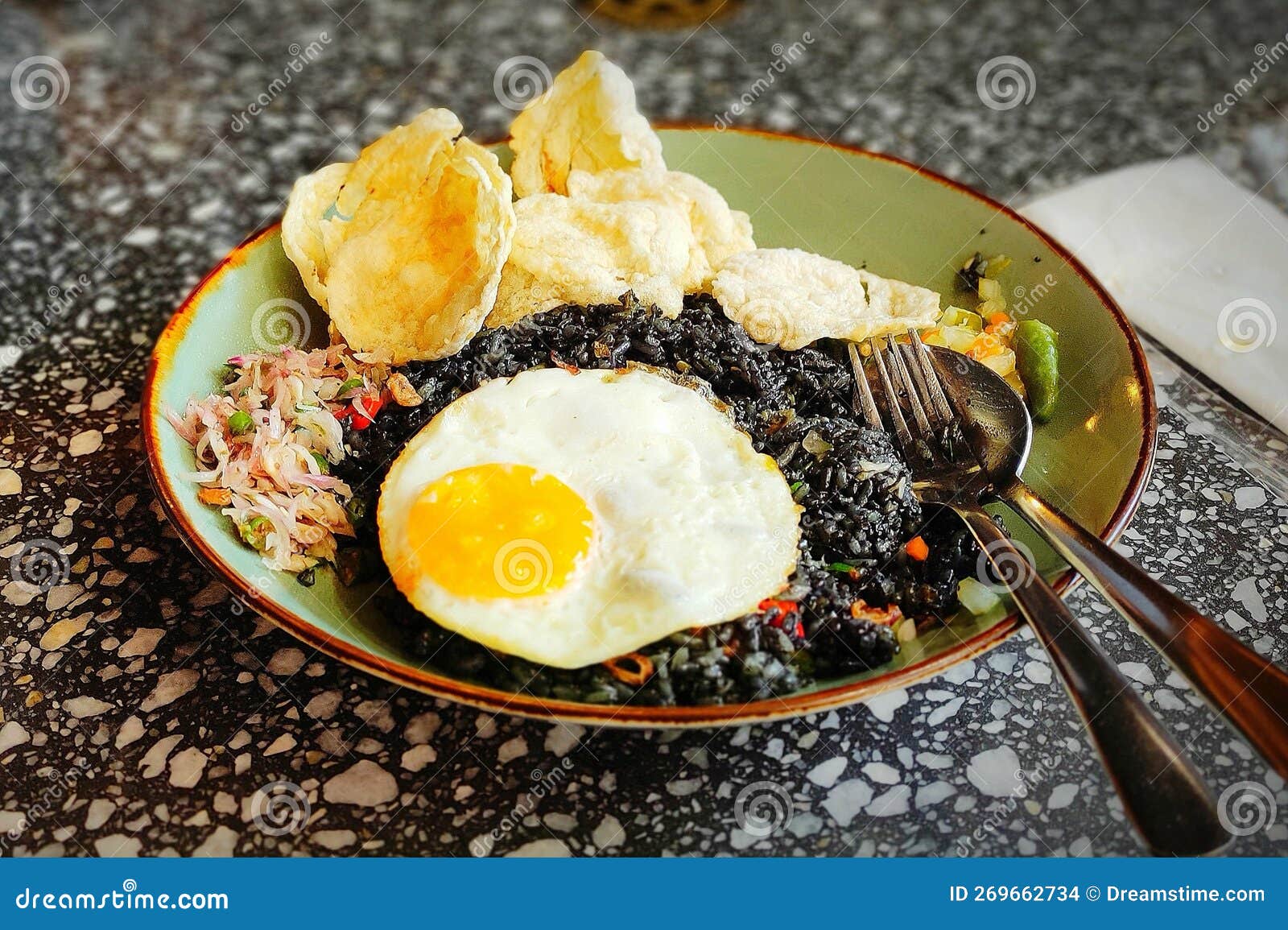 Octopus Fried Rice Very Delicious Stock Photo - Image of delicious ...