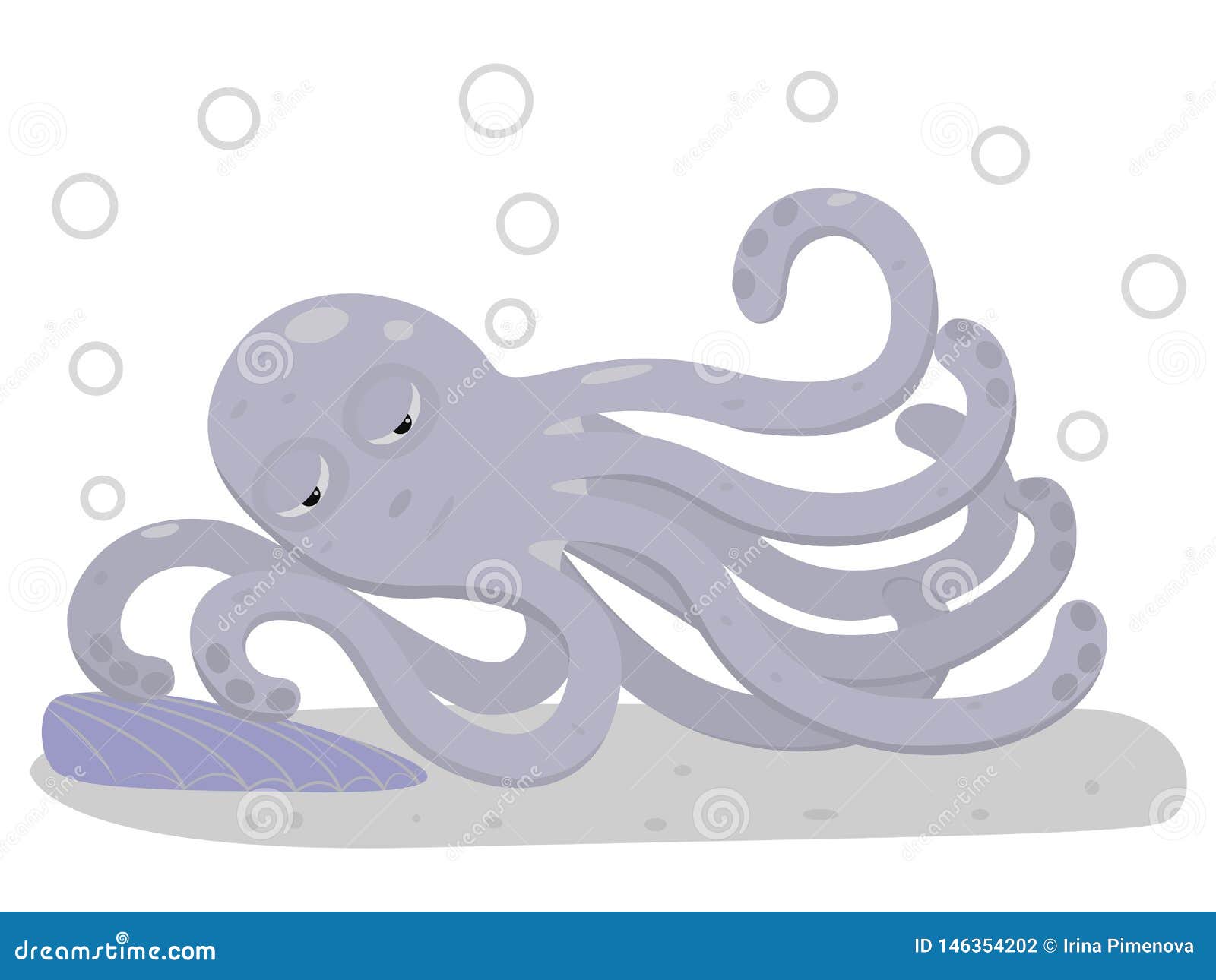 Funny Sleeping Baby. Cartoon Vector | CartoonDealer.com #76061167