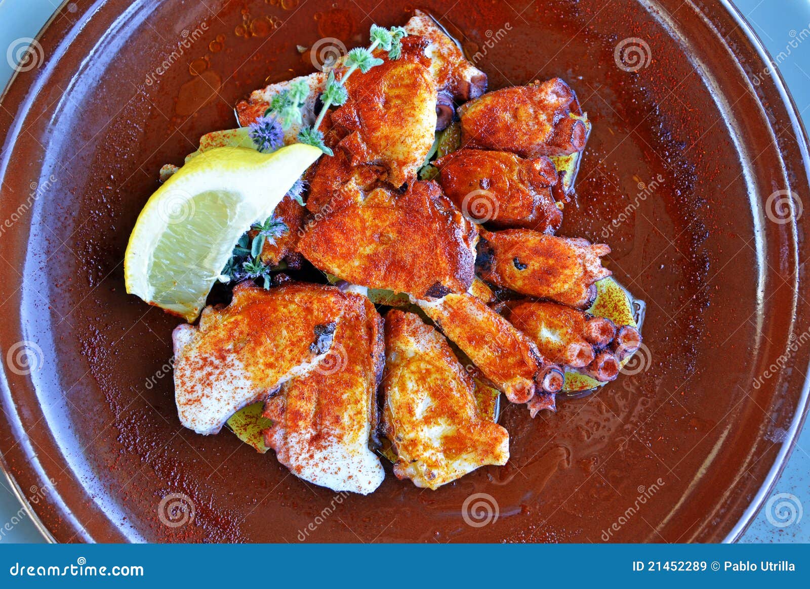 Octopus Galician stock image. Image of freshness, gastronomy - 21452289