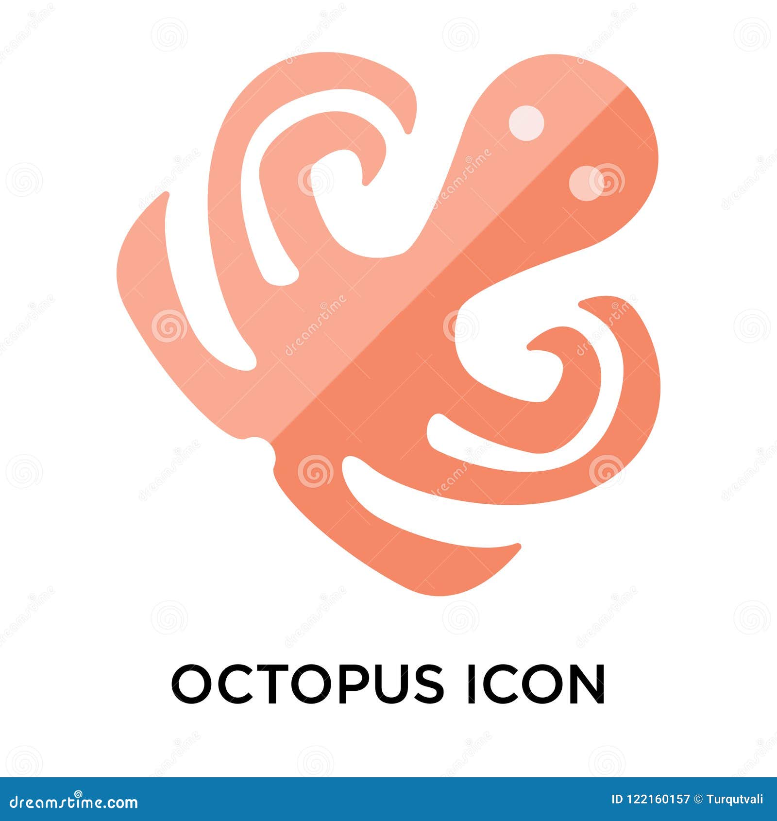 Octopus Icon Vector Sign and Symbol Isolated on White Background Stock ...