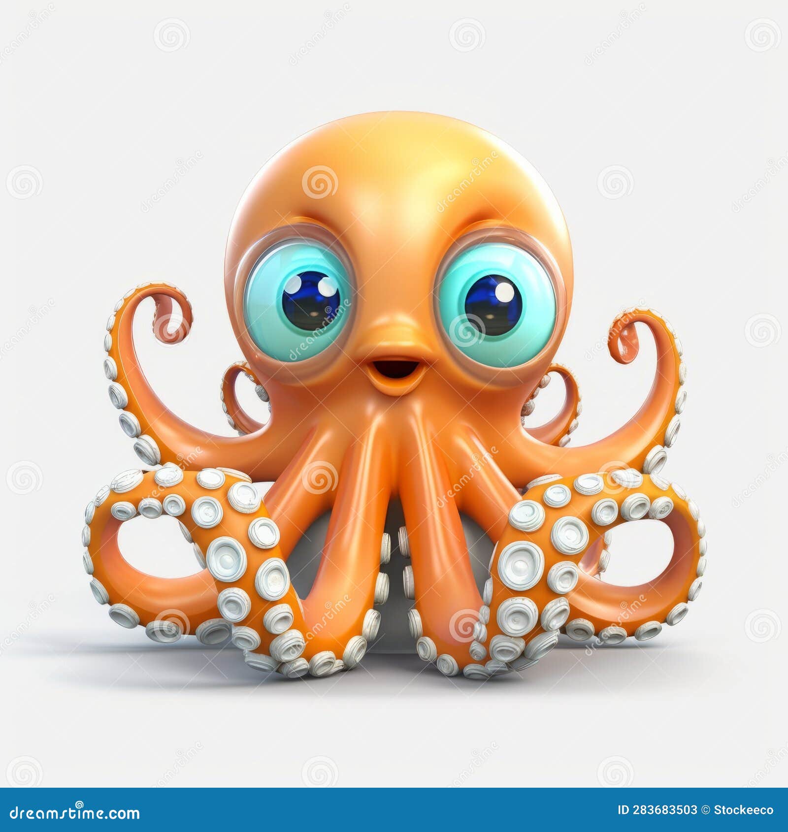 Cute Octopus: Free Animated Video Game 3d Illustration Stock ...