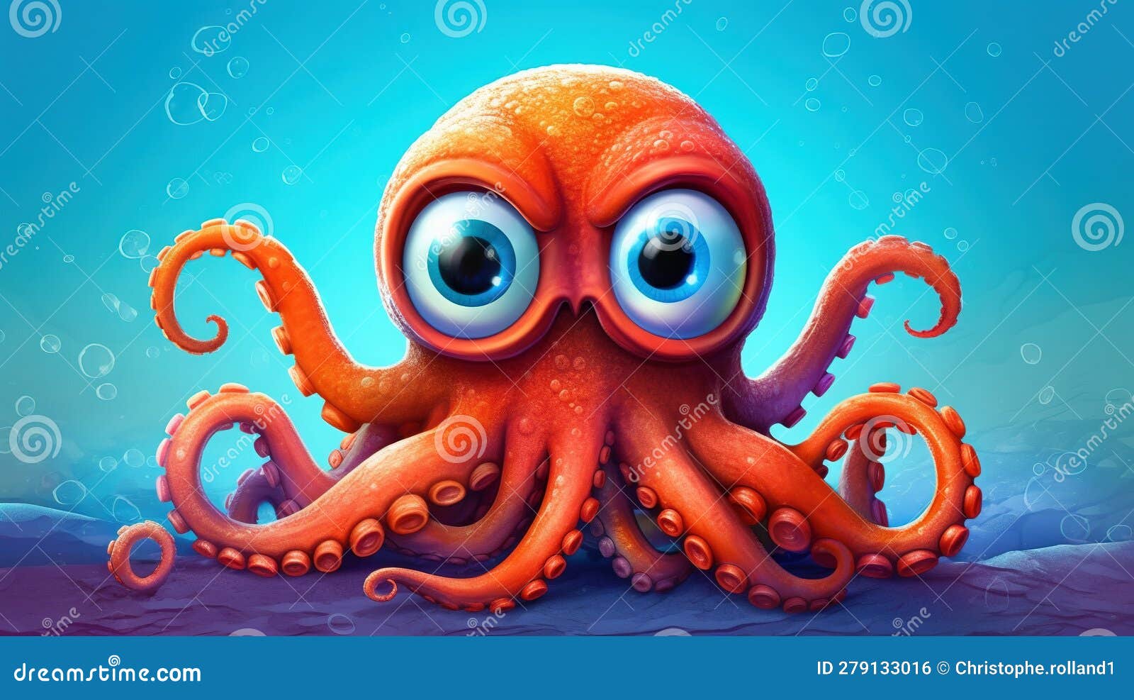 Octopus Illustration - Generative AI, AI Generated Stock Illustration ...