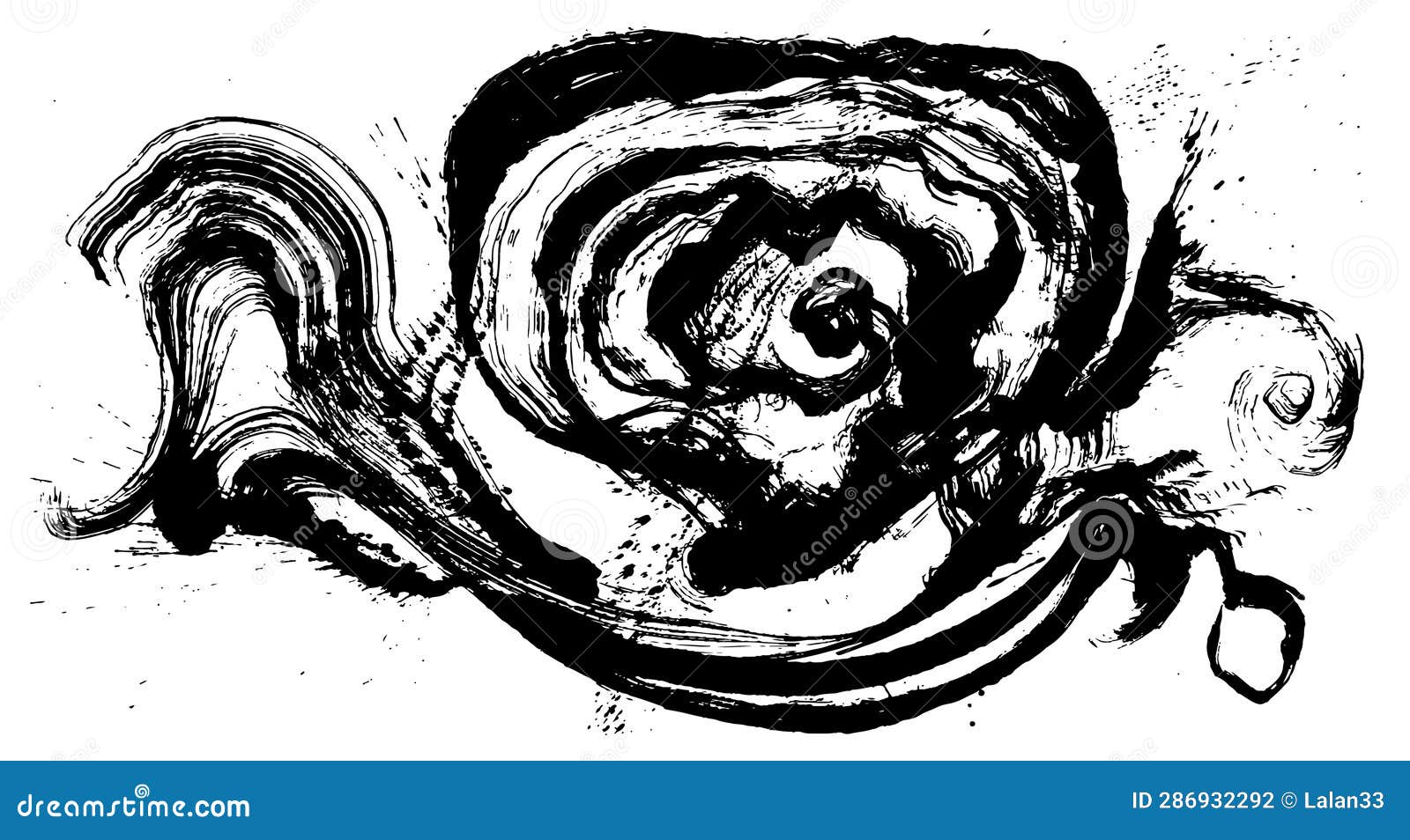 Octopus. Ink Art. Brush Stroke Illustration. Stock Illustration ...