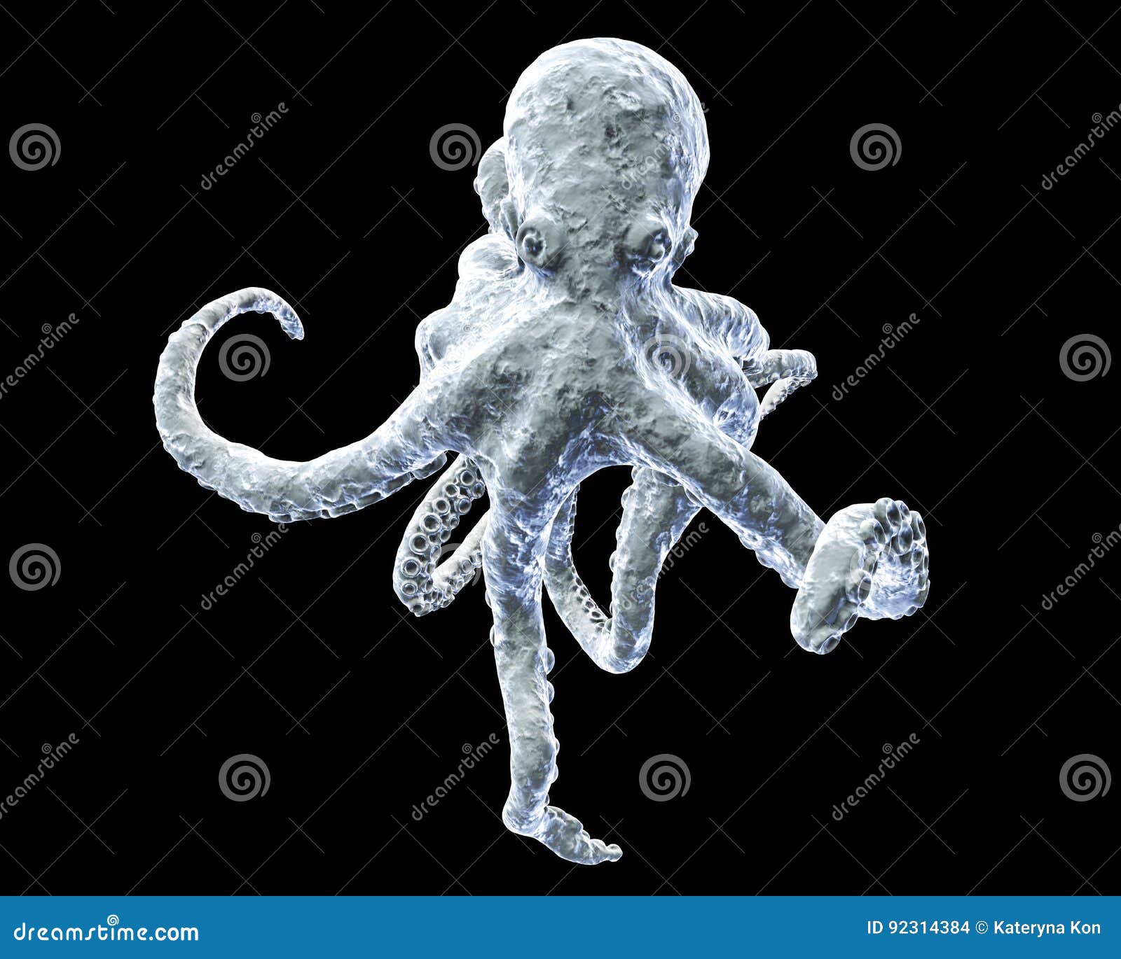 Octopus isolated on white stock illustration. Illustration of marine ...