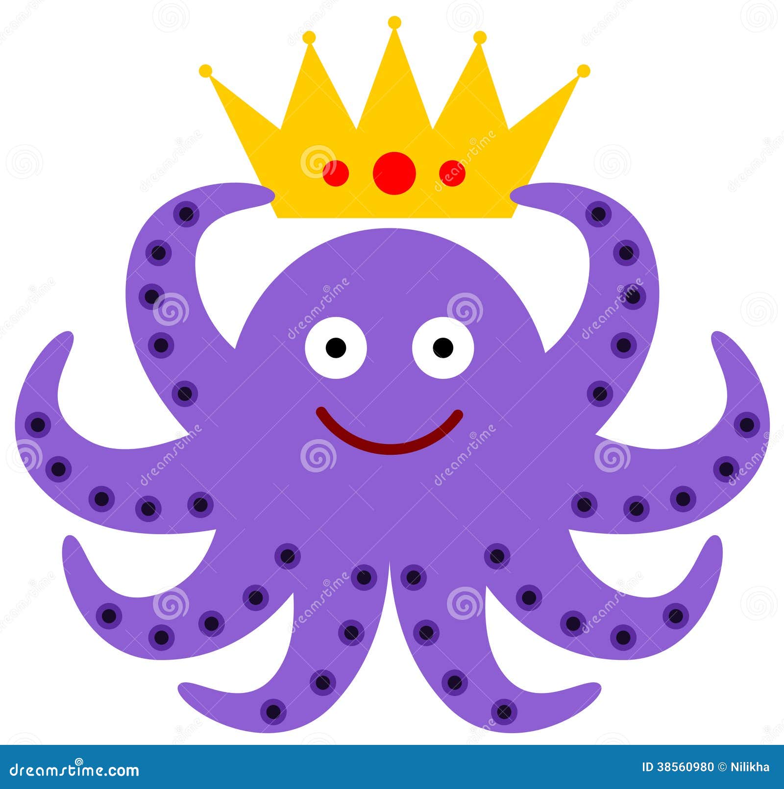 Octopus king stock illustration. Illustration of octopus - 38560980