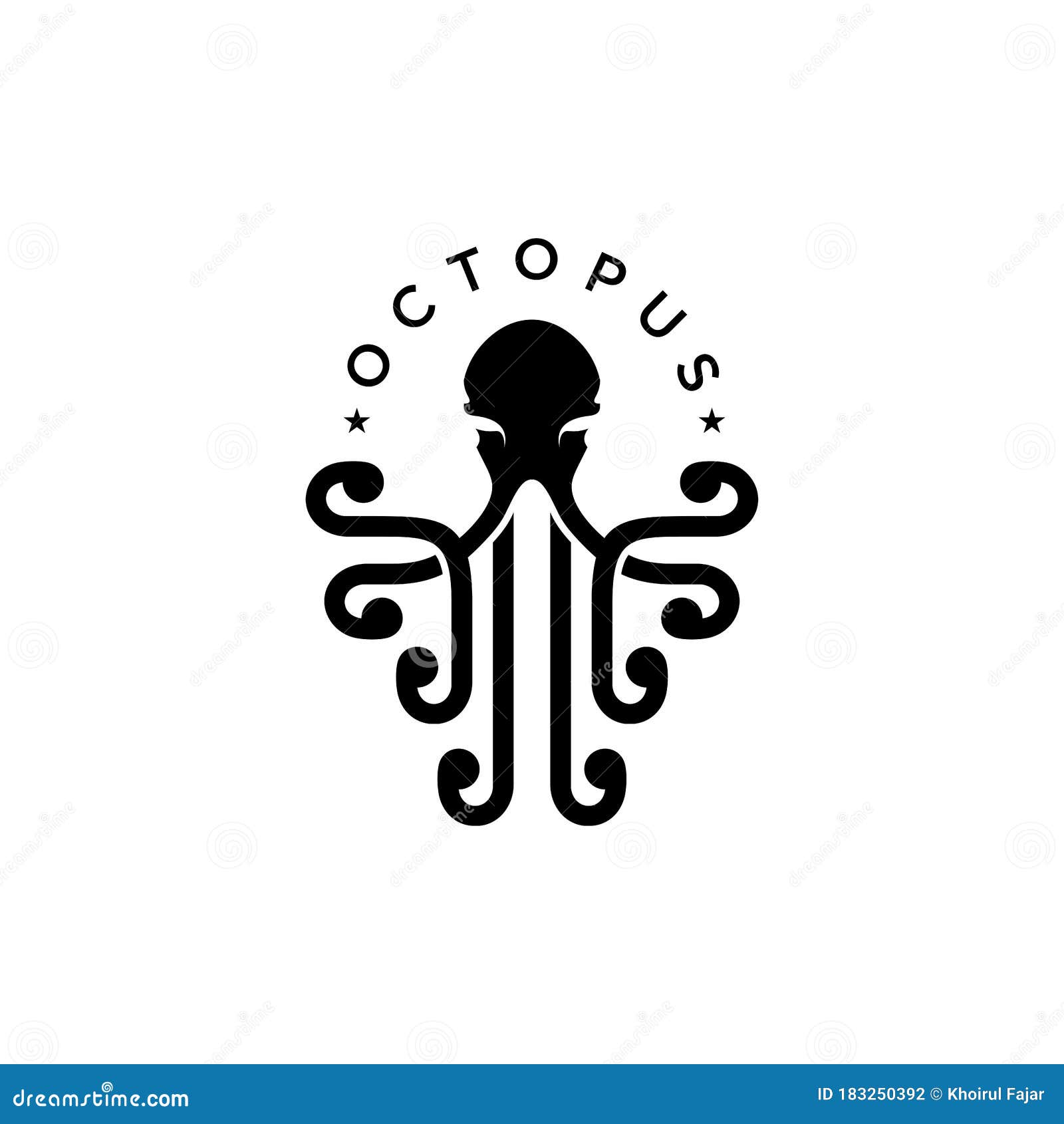 Octopus Logo, Simple Octopus Vector Logo Design, Isolated on White ...
