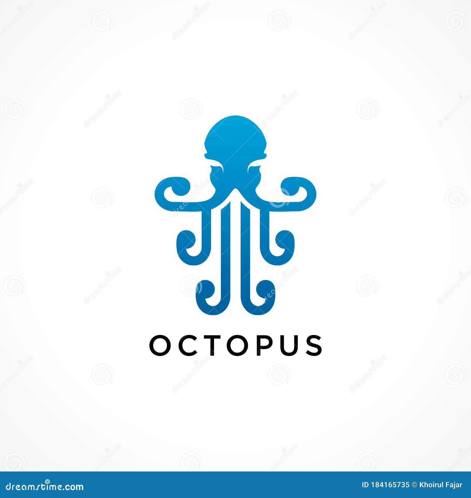 Octopus Logo, Simple Octopus Vector Logo Design, Isolated on White ...